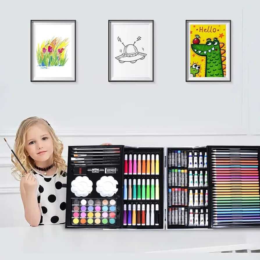 KIT DE ARTE PROFESIONAL 145 PIEZAS CON MALETA DE LUJO ALUMINIO ...